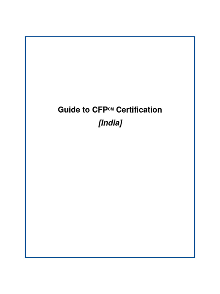 CFP Certification Guide | PDF | Risk | Retirement