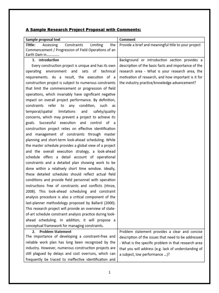 A Sample Proposal With Comments | PDF | Methodology | System