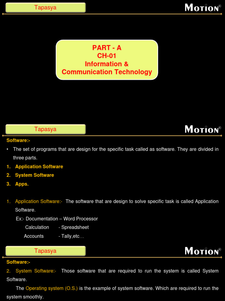 ICT - CH03 - Part A - Software Types | PDF | Application Software | Mobile App