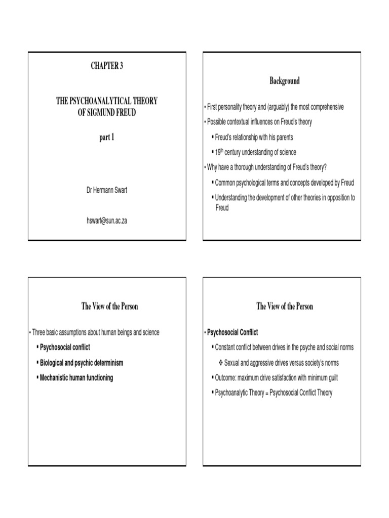 03 Chapter 3 Sigmund Freud Class Notes Part 1 | PDF | Id | Unconscious Mind