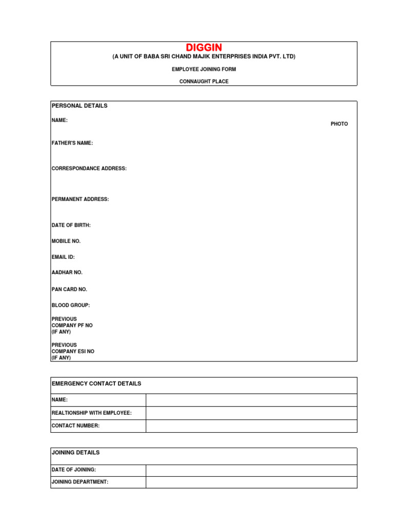 Joining Form Cp | PDF