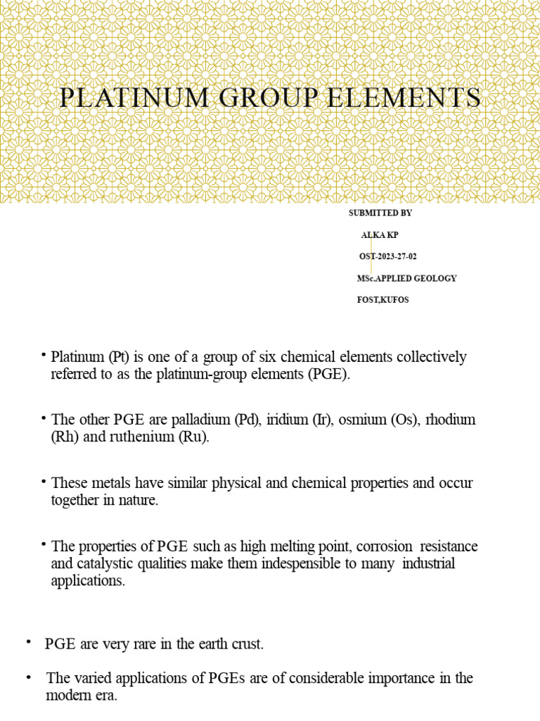 Overview of Platinum Group Elements | PDF | Igneous Rock | Magma