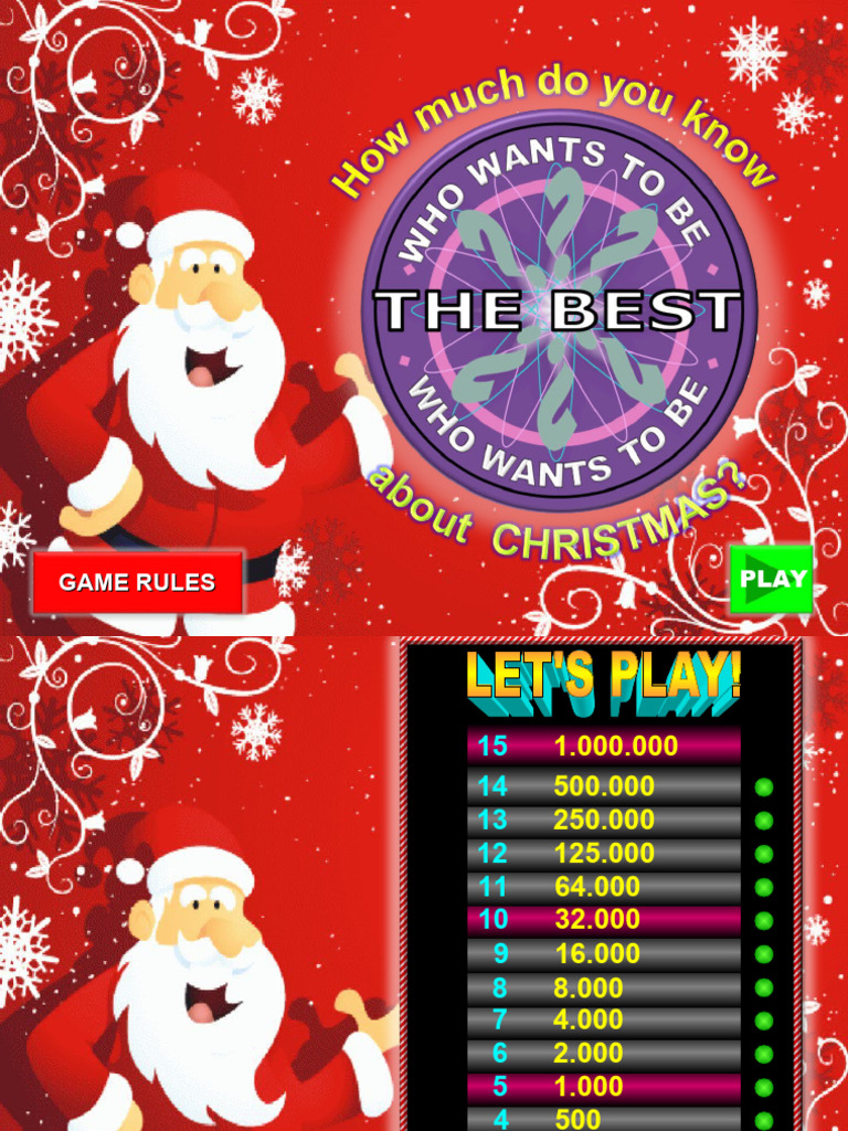 Christmas Quiz Game Rules | PDF | Santa Claus | Christmas