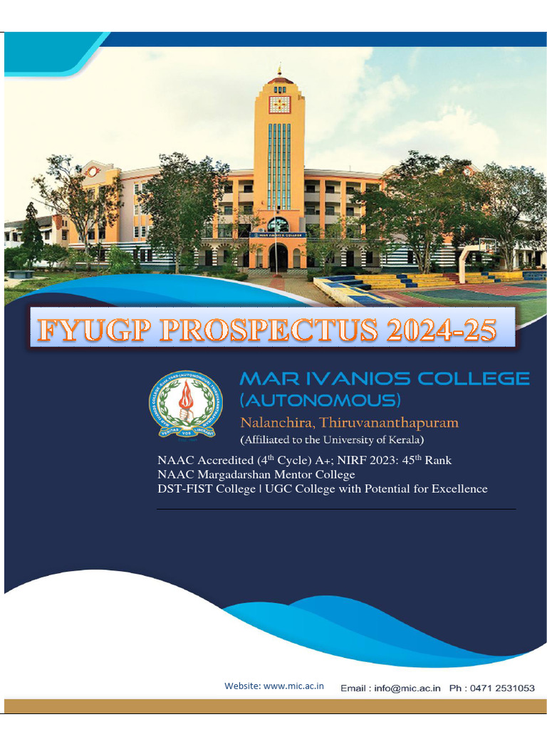 MIC_FYUGP_PROSPECTUS_2024 | Download Free PDF | Academic Degree | Bachelor's Degree