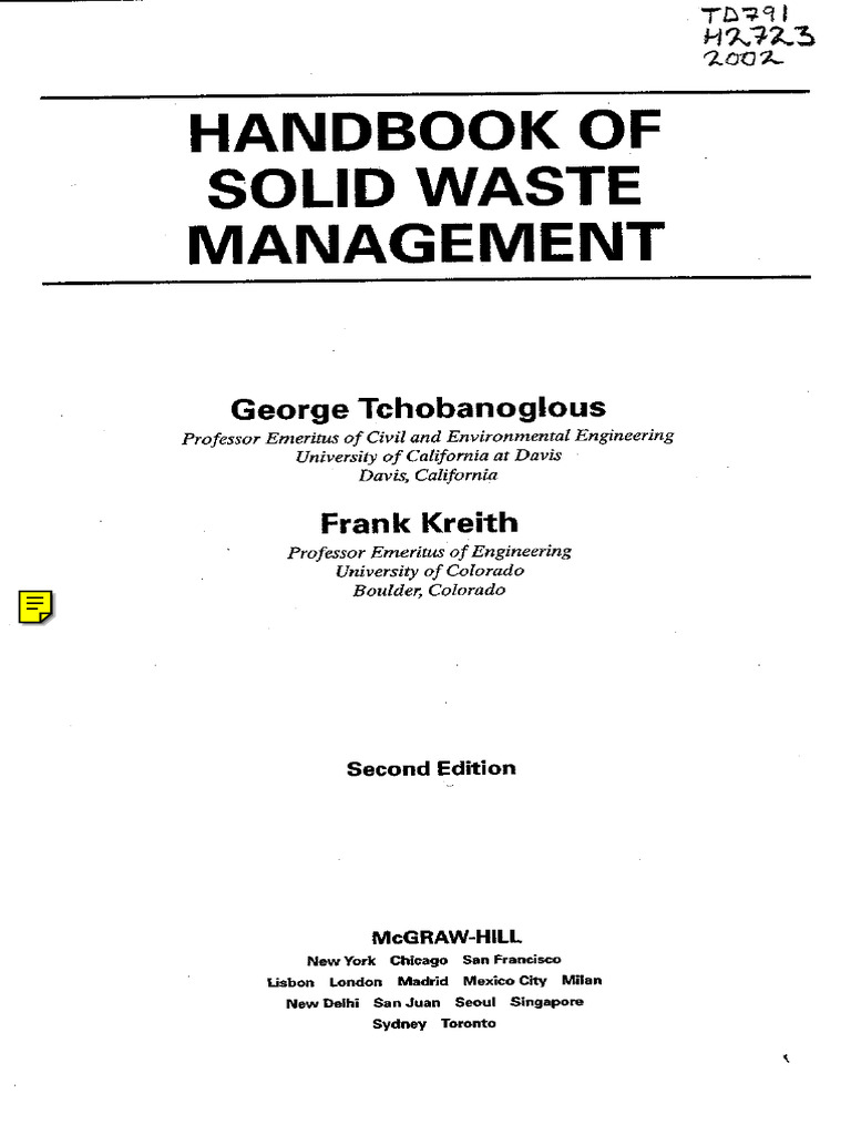 Handbook of Solid Waste Management | PDF