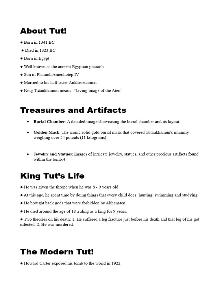 DIscovering Tut class 11 Cbse English | PDF | Tutankhamun | Akhenaten