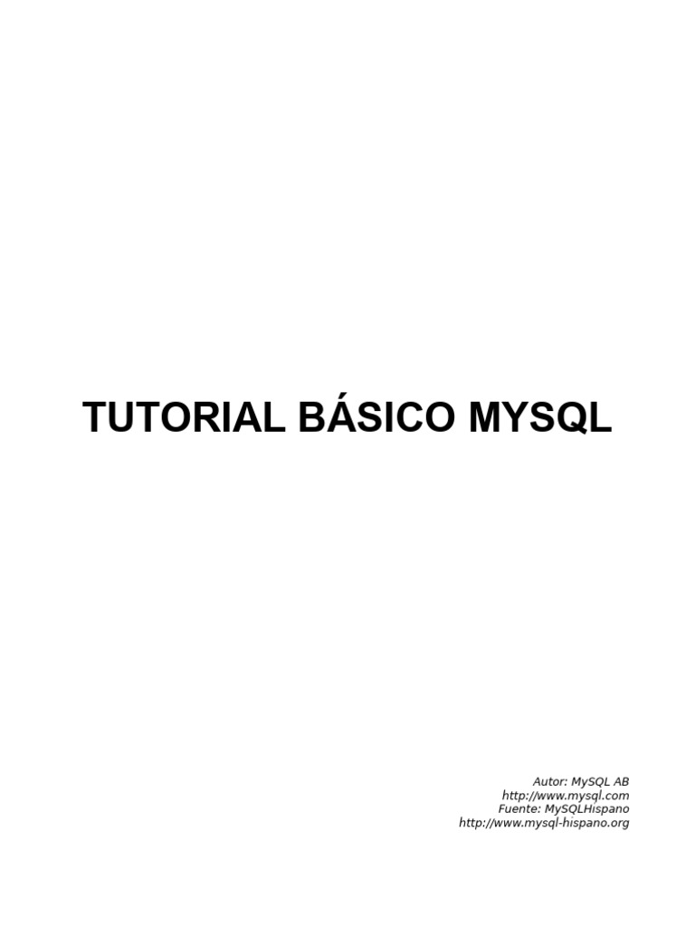 Sample 0118 Tutorial Basico Mysql | Descargar gratis PDF | Mi sql | Contraseña