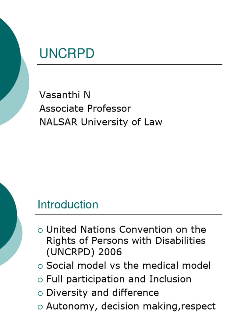 uncrpd | PDF | Disability | Discrimination