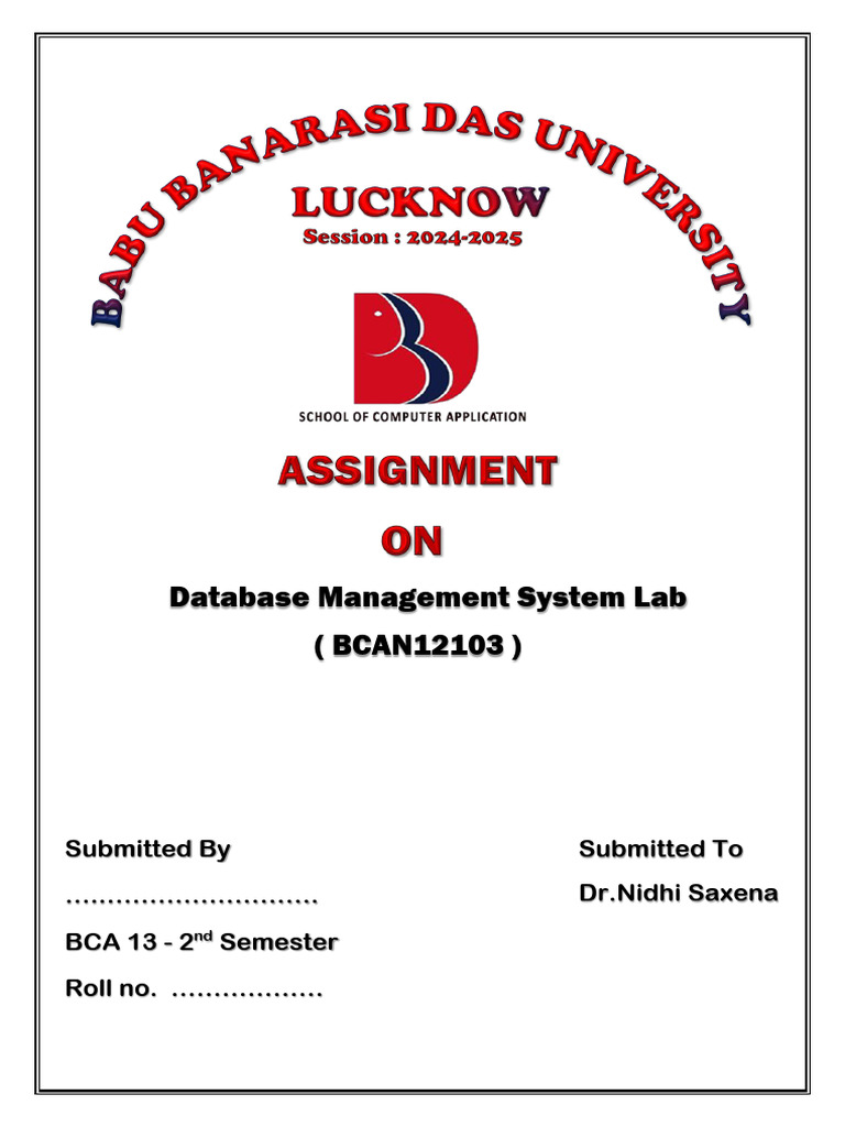 DBMS 1ST Page | PDF