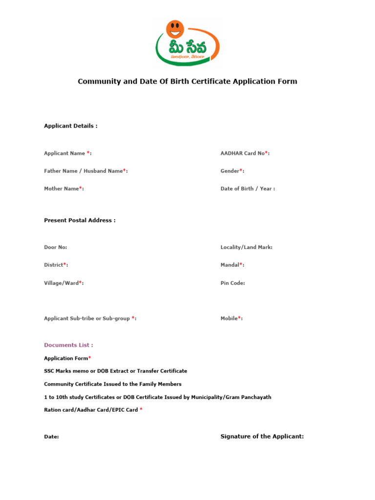Caste Application | PDF