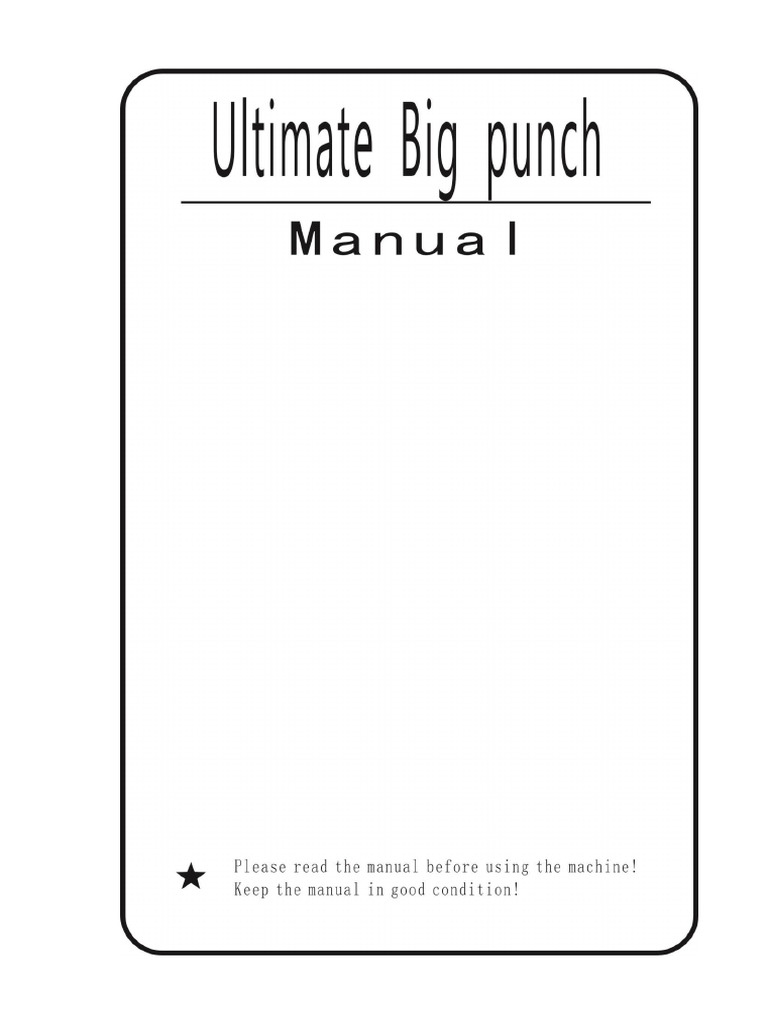 Manual Ultimate Big Punch | PDF | Power Supply | Electrical Connector