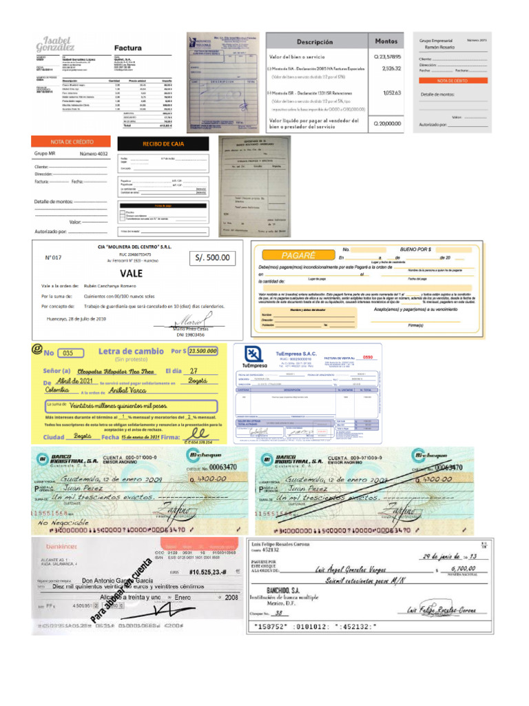 Tipos de Documentos contables | PDF