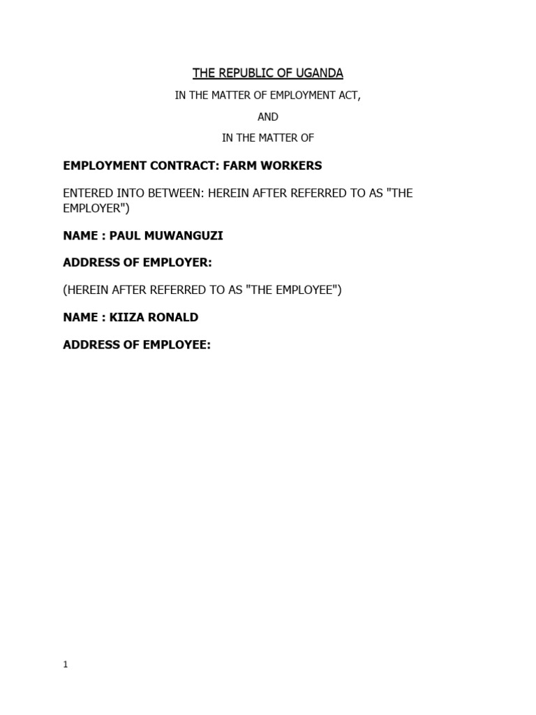 Farm Worker Contract-paul m 2024 | Download Free PDF | Employment | Salary