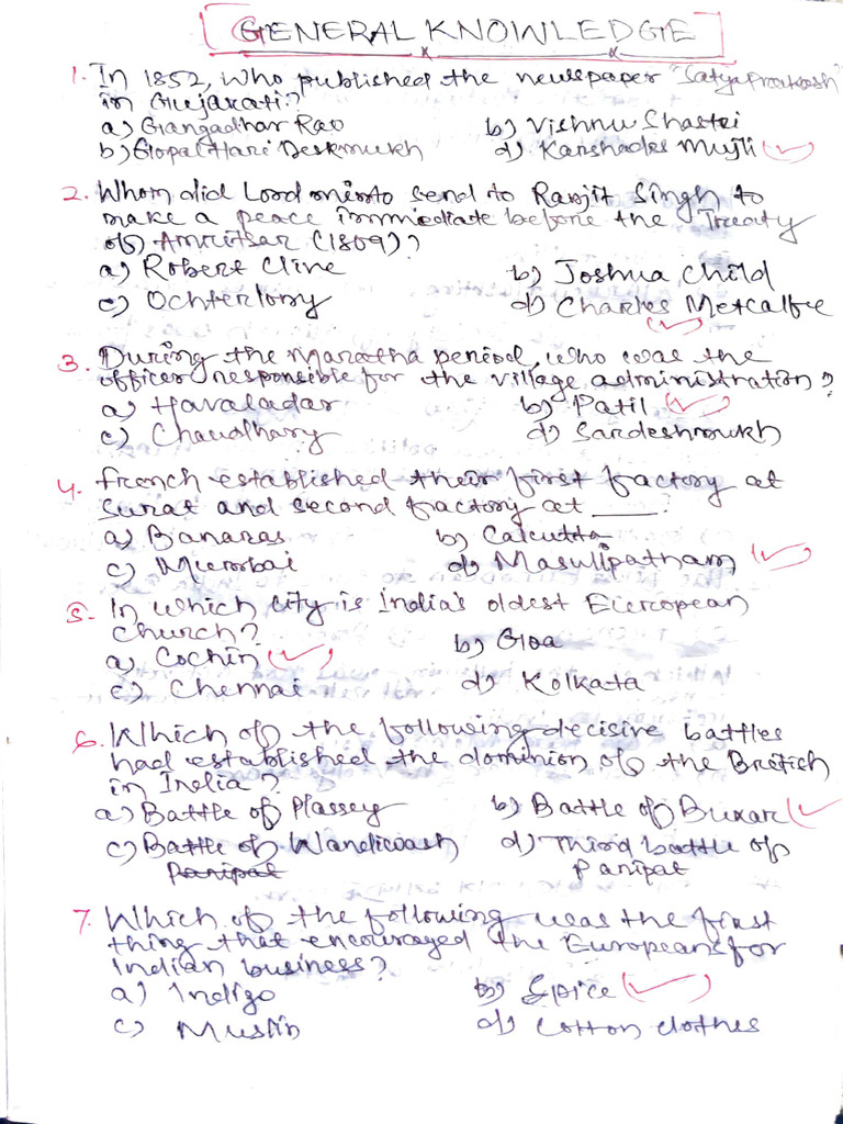 General Knowledge Quiz Questions | PDF