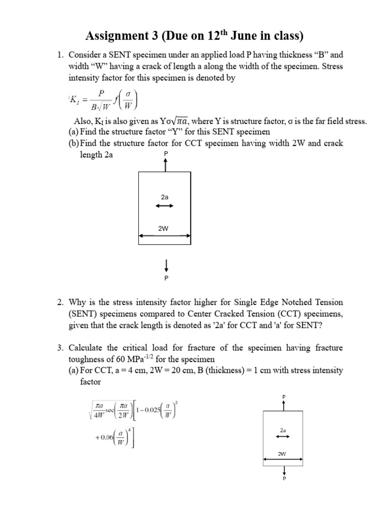 Assignment 3 - MSE-616A | PDF | Fracture Mechanics | Fracture