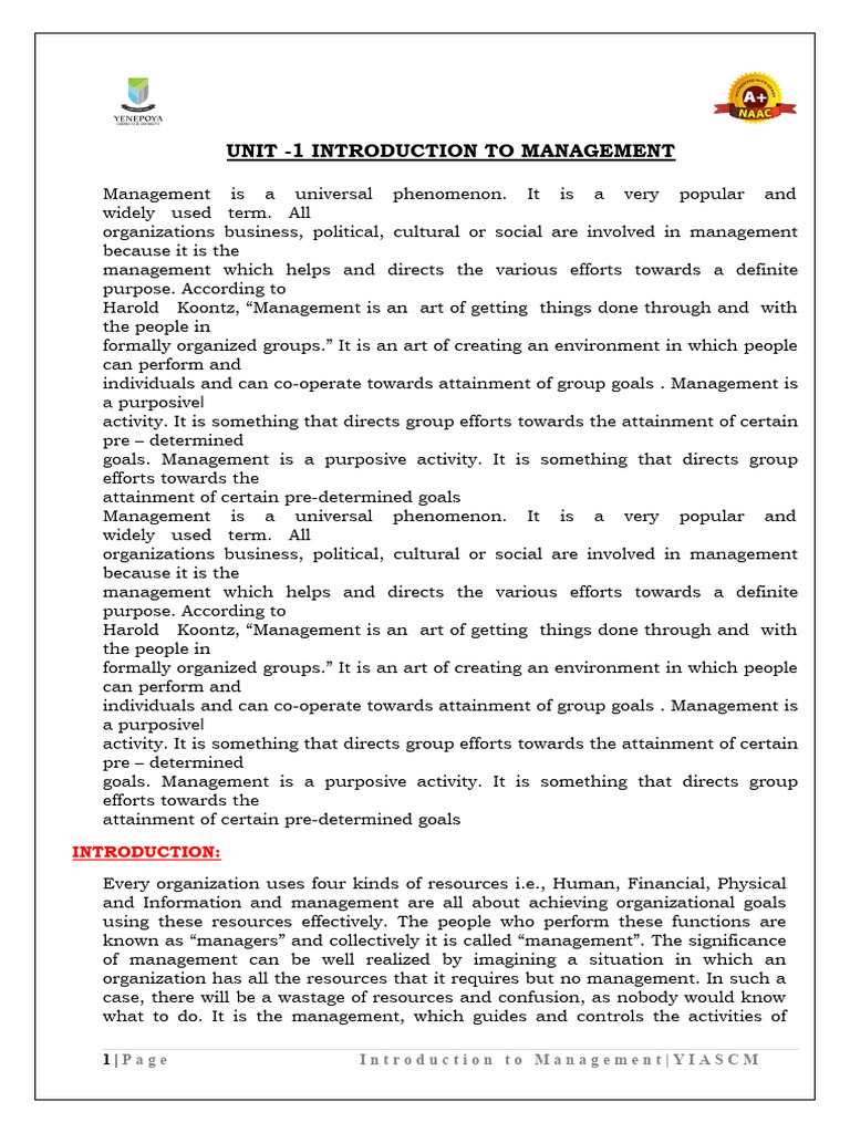 Introduction to Management Basics | PDF | Motivational | Motivation