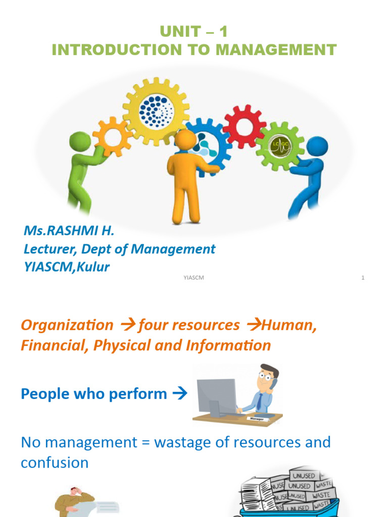 Unit -1 Functions of Management | PDF | System | Motivation