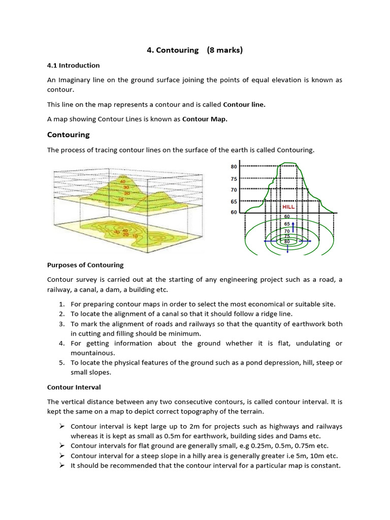 CH 4 Contouring | Download Free PDF | Contour Line | Map