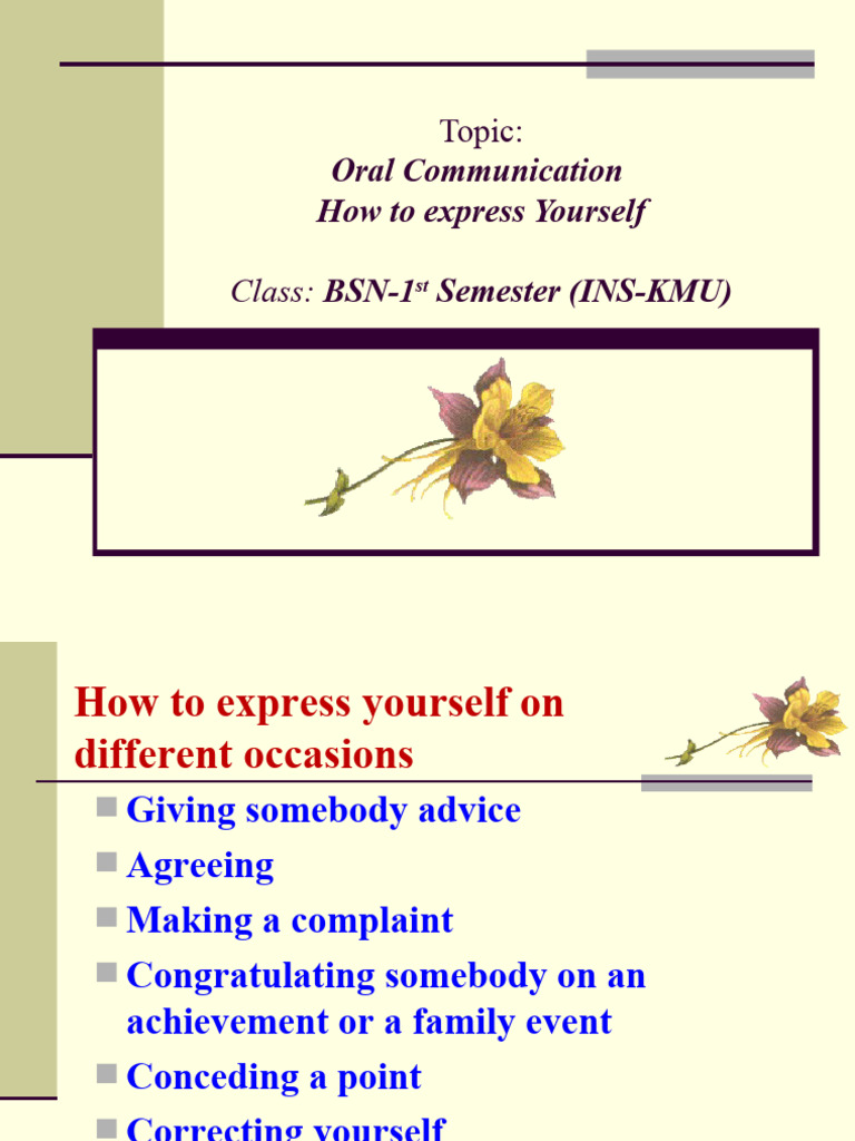 How To Express Yourself | PDF | Language Arts & Discipline