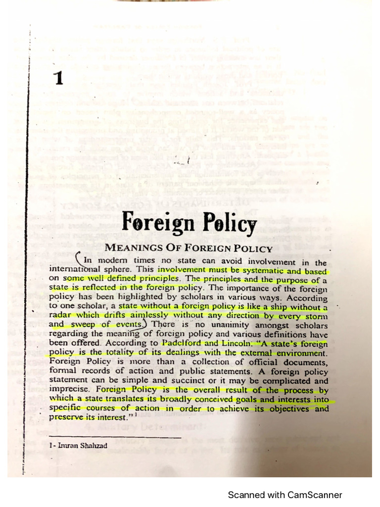 Foreign Policy introduction | PDF