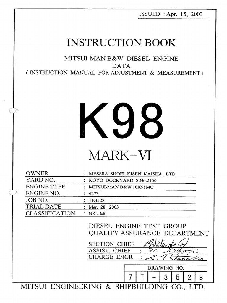 Instruction Manual for Adjustment & Measurement | PDF