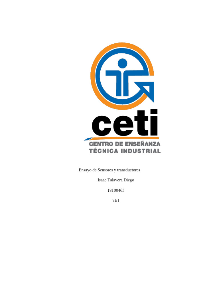 Ensayo sobre Sensores y Transductores | PDF | Crecimiento personal y ...