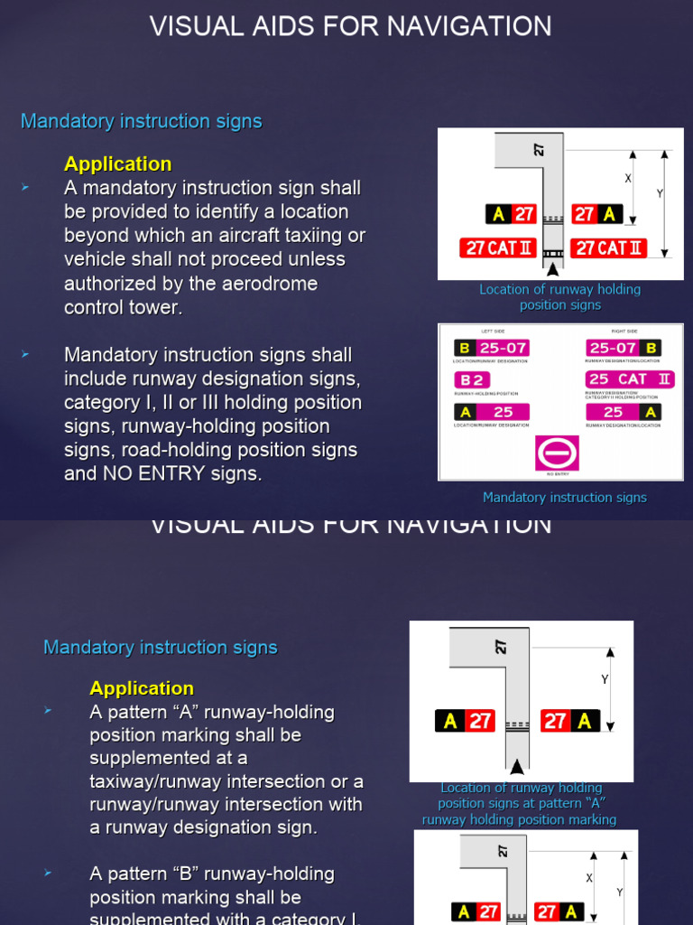 6 Aero Certif Visual Aids Markers Mandatory Signs2 | PDF | Aeronautics ...