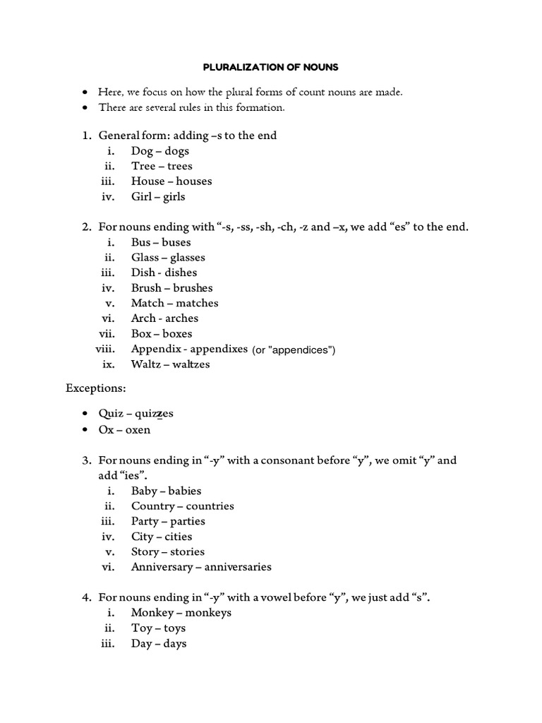 Tute 02 - Pluralization | PDF