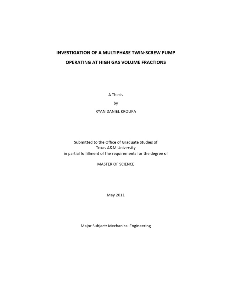 KROUPA-THESIS | PDF | Pump | Chemical Engineering