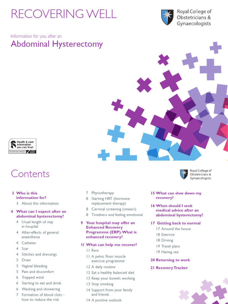Abdominal Hysterectomy For Print | PDF | Urinary Incontinence | Thrombosis