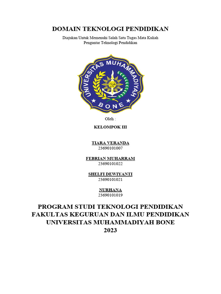 Domain Teknologi Pendidikan dan Pembelajaran | PDF