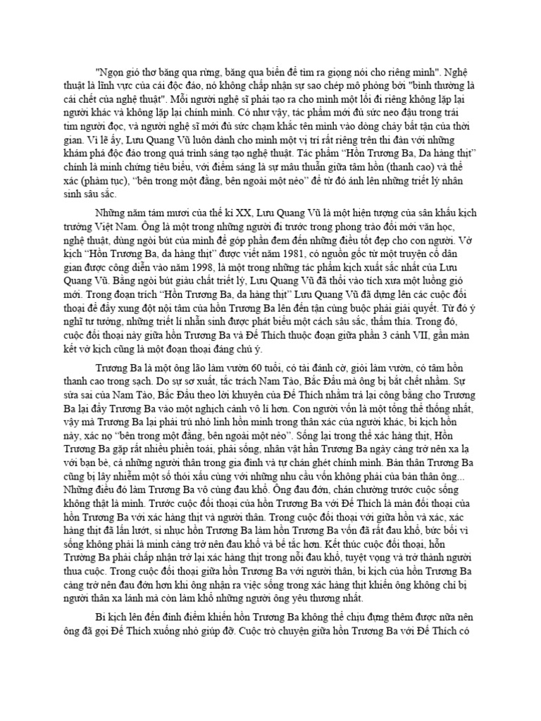 Hồn Trương Ba Da Hàng Thịt | PDF