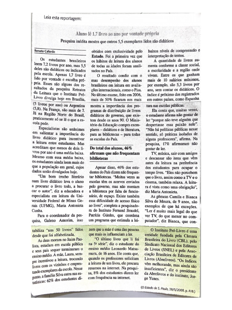 Leia Esta Reportagem | PDF