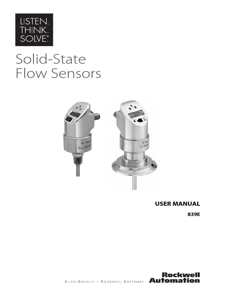 Solid-State Flow Sensors: User Manual | PDF | Automation | Safety