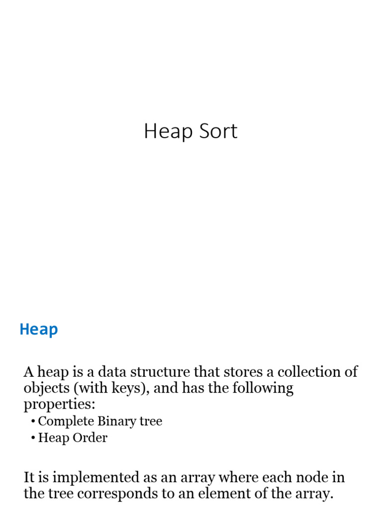 7.1.heap Sort | PDF | Computer Data | Applied Mathematics 7.1.heap Sort | PDF | Computer Data | Applied Mathematics