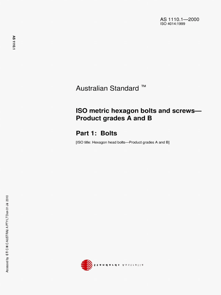 AS 1110.1(2000) | PDF