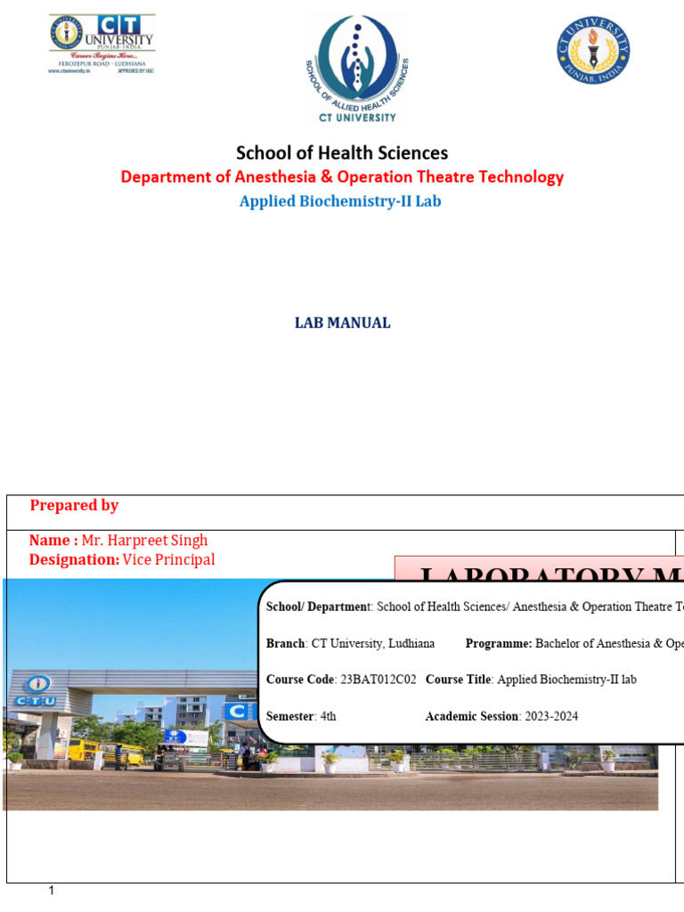 Lab Maunal (BAT) Applied Biochemistry II LAB | PDF | Chromatography | Titration