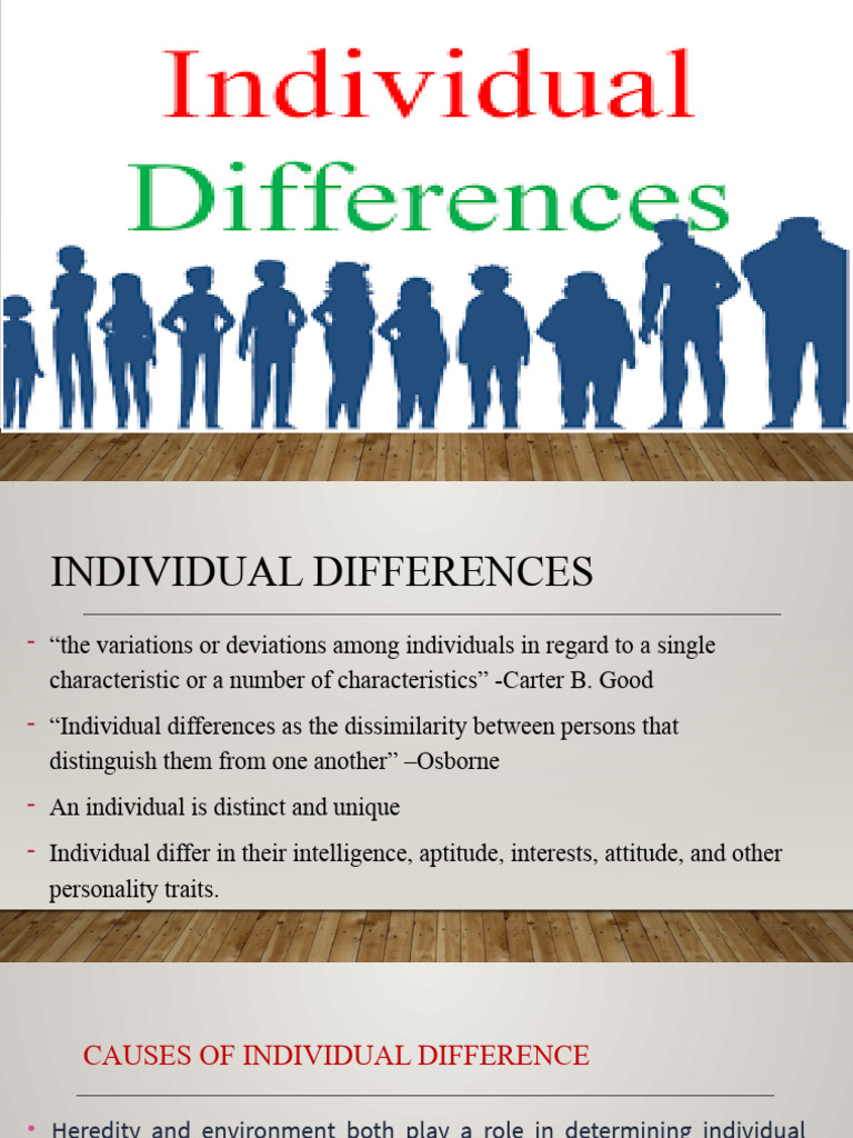 Individual Differences | PDF | Attitude (Psychology) | Nature Versus Nurture