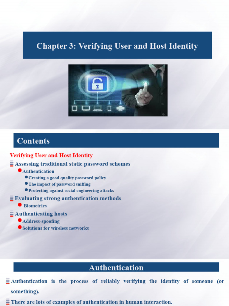 Lecture 3 A Authentication | PDF | Password | Authentication