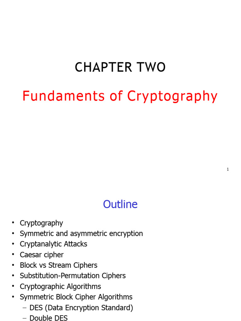 Chapter 2 Cryptography | PDF | Cryptography | Encryption