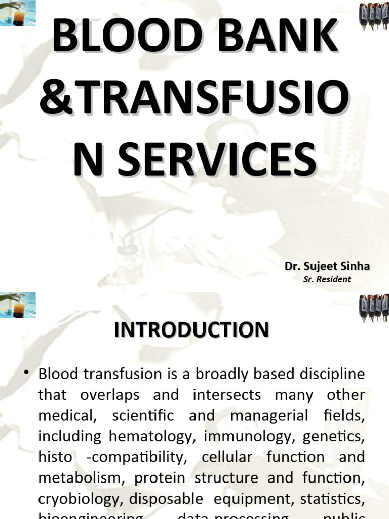 Blood Banking Services | PDF | Blood Donation | Blood Transfusion