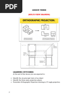 Lesson 04 Orthographic Projection Practice Exercises | PDF