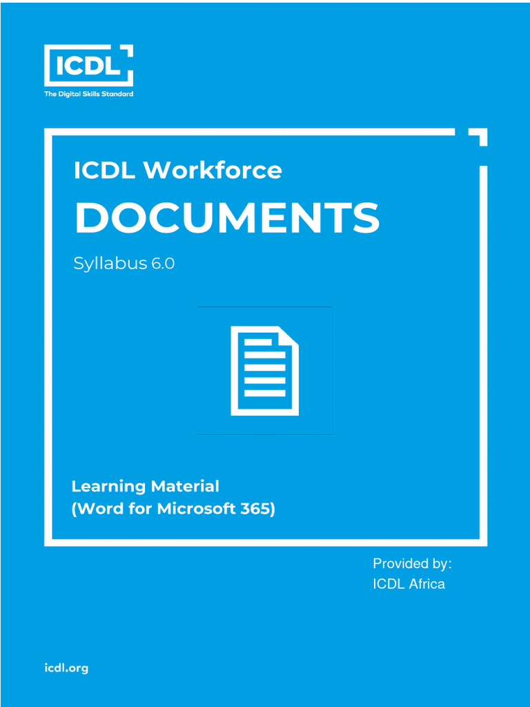 ICDL Documents 365 6.0 - ICDL Africa | PDF | Microsoft Word | Computer File