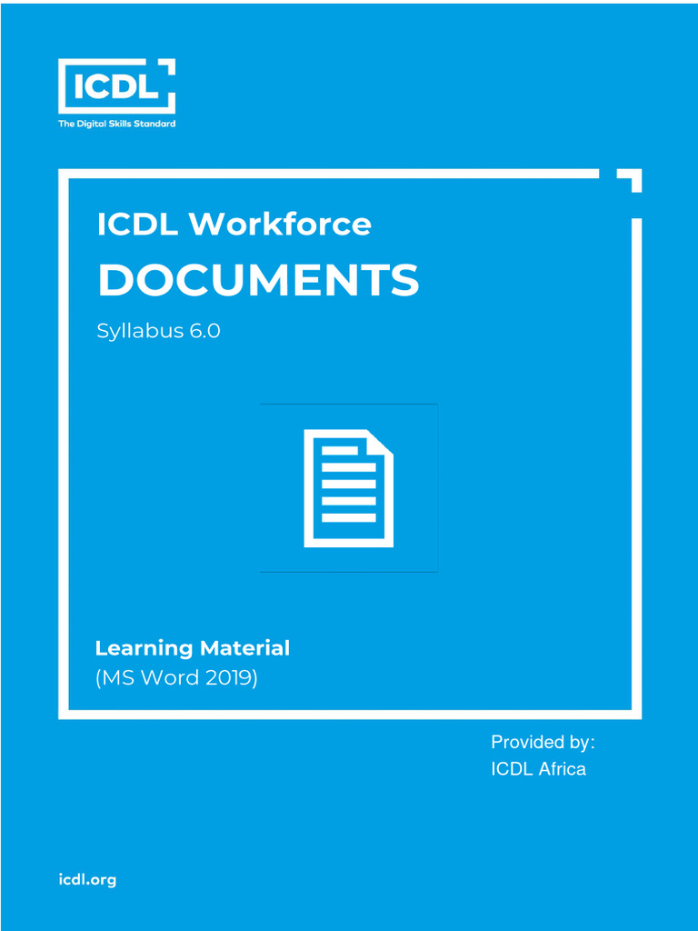 ICDL Word Processing Course Guide | PDF | Microsoft Word | Computer File