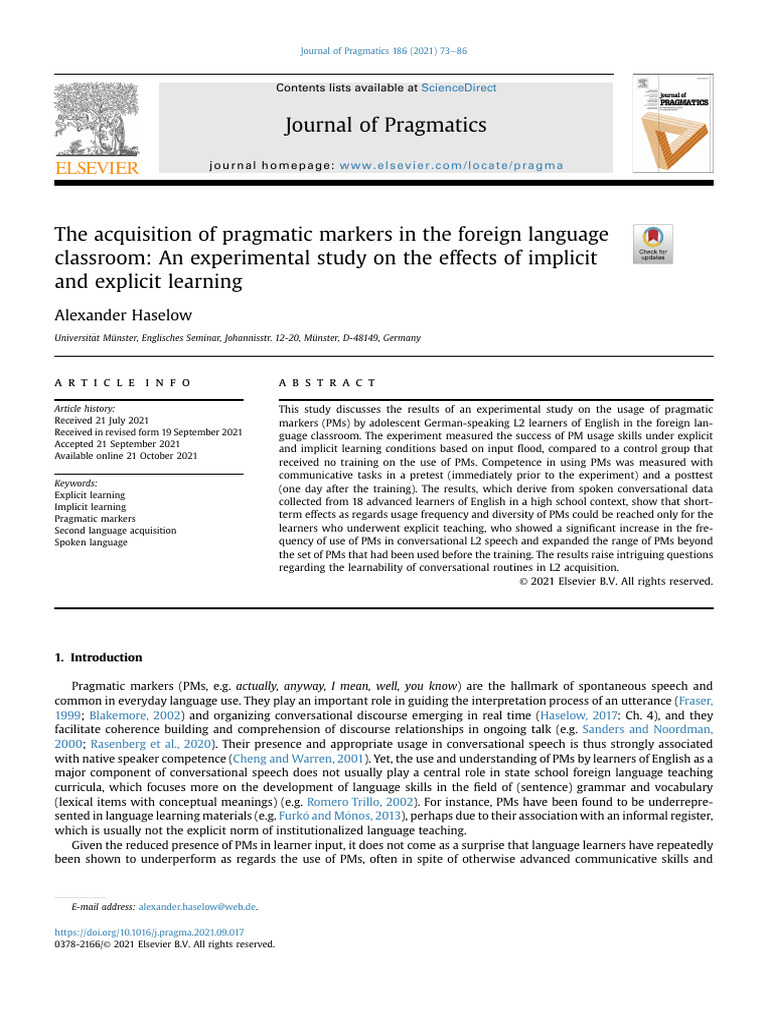 Reading Assignment Art.1 | PDF | Learning | Second Language