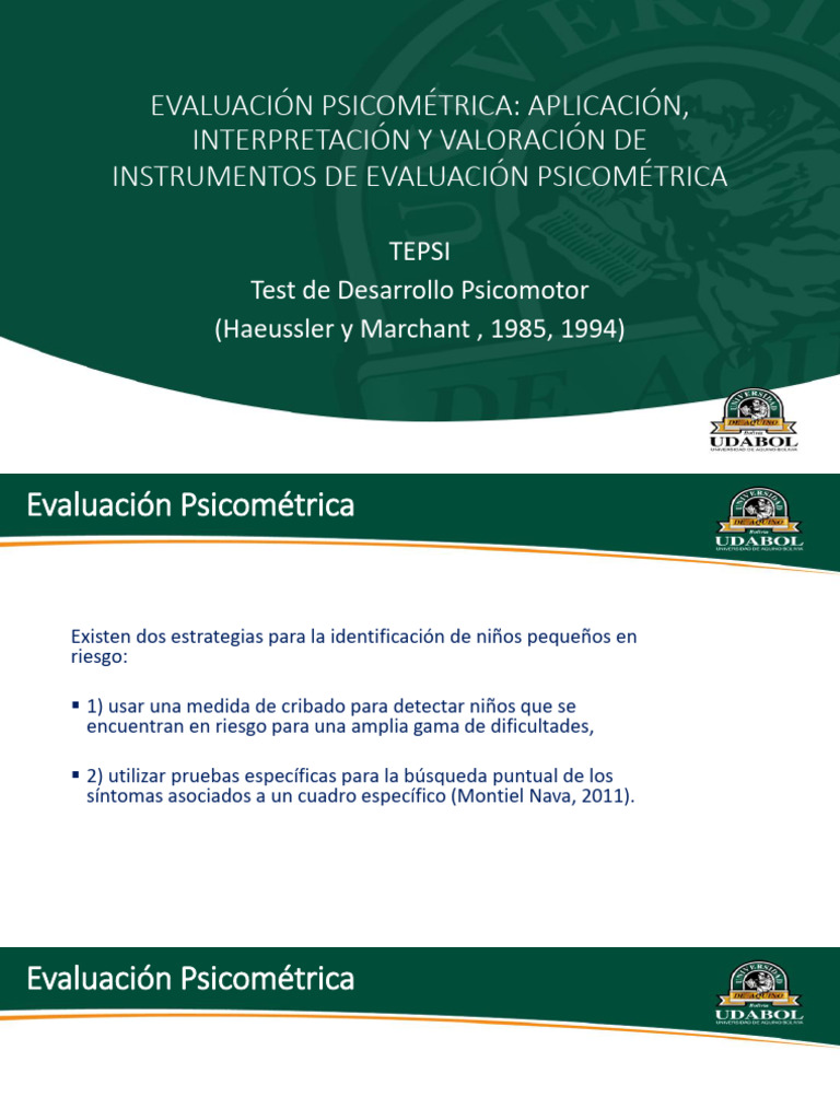 [PSI-304] T7-09.1 TEPSI - Aplicación, Interpretación y Valoración de ...