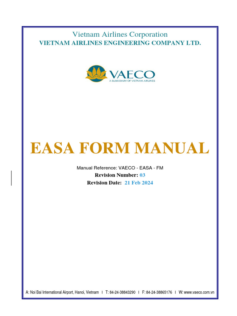 EASA Form Manual-21Feb2024 | PDF | Technology & Engineering