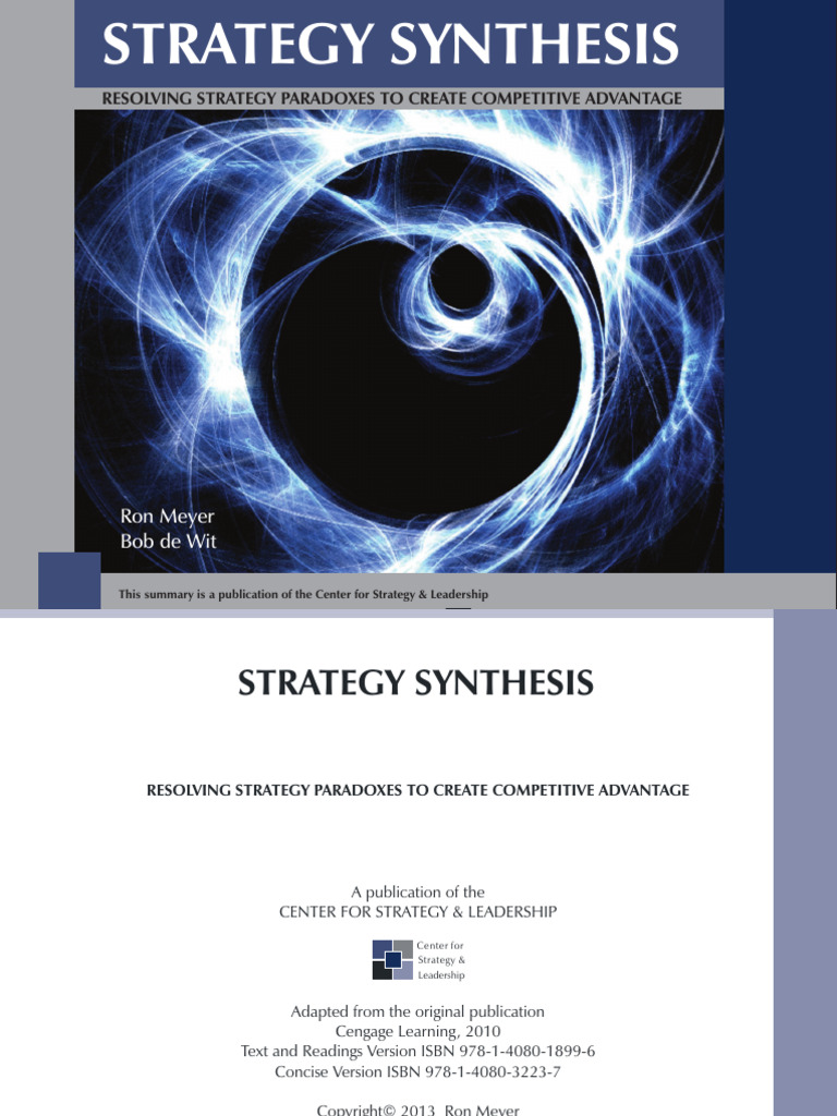 Strategy Synthesis | PDF | Reason | Shareholder Value