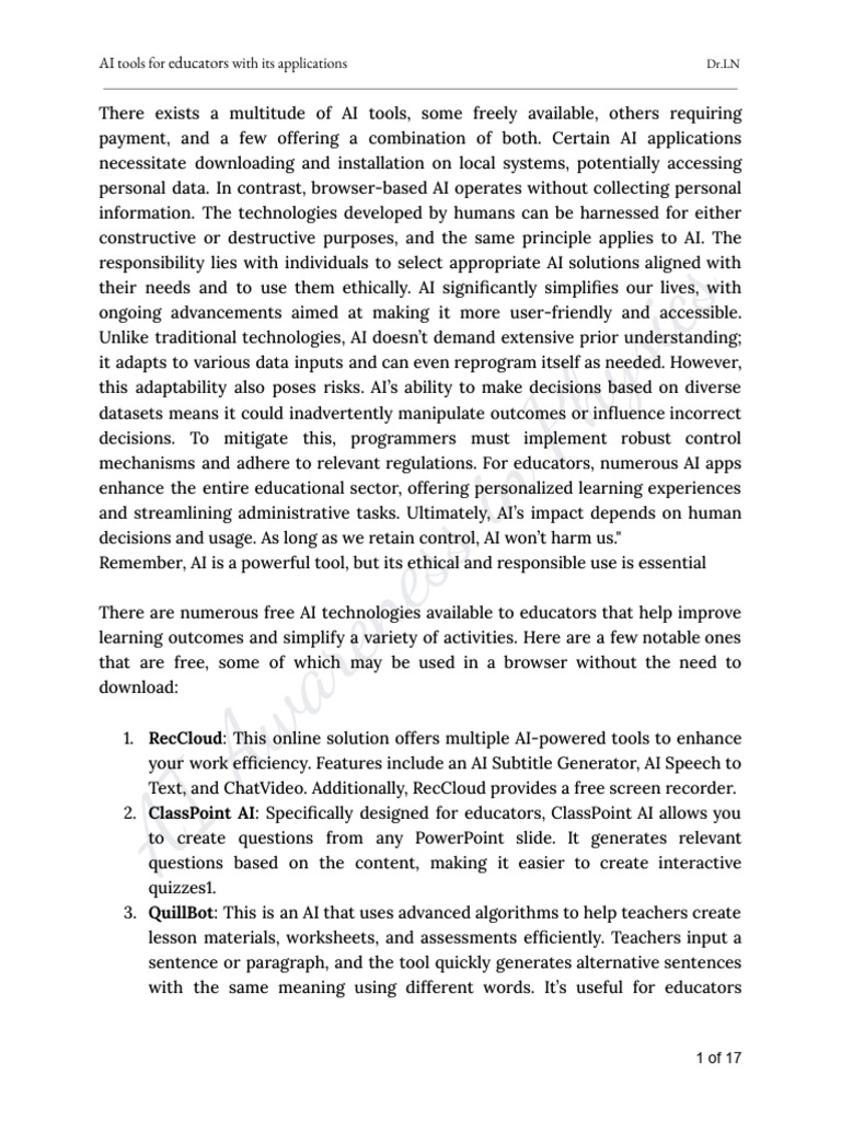 AI Tools | PDF | Rectifier | Artificial Intelligence