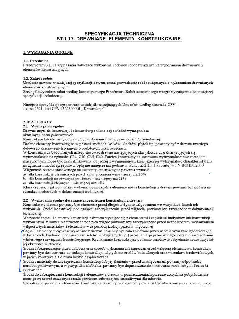 Specyfikacja Techniczna | PDF